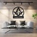 Masonic Monogram Metal Wall Art LED Lights, Custom Masonic Metal Sign ...
