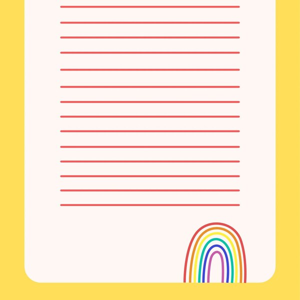 Rainbow Stationary - Etsy