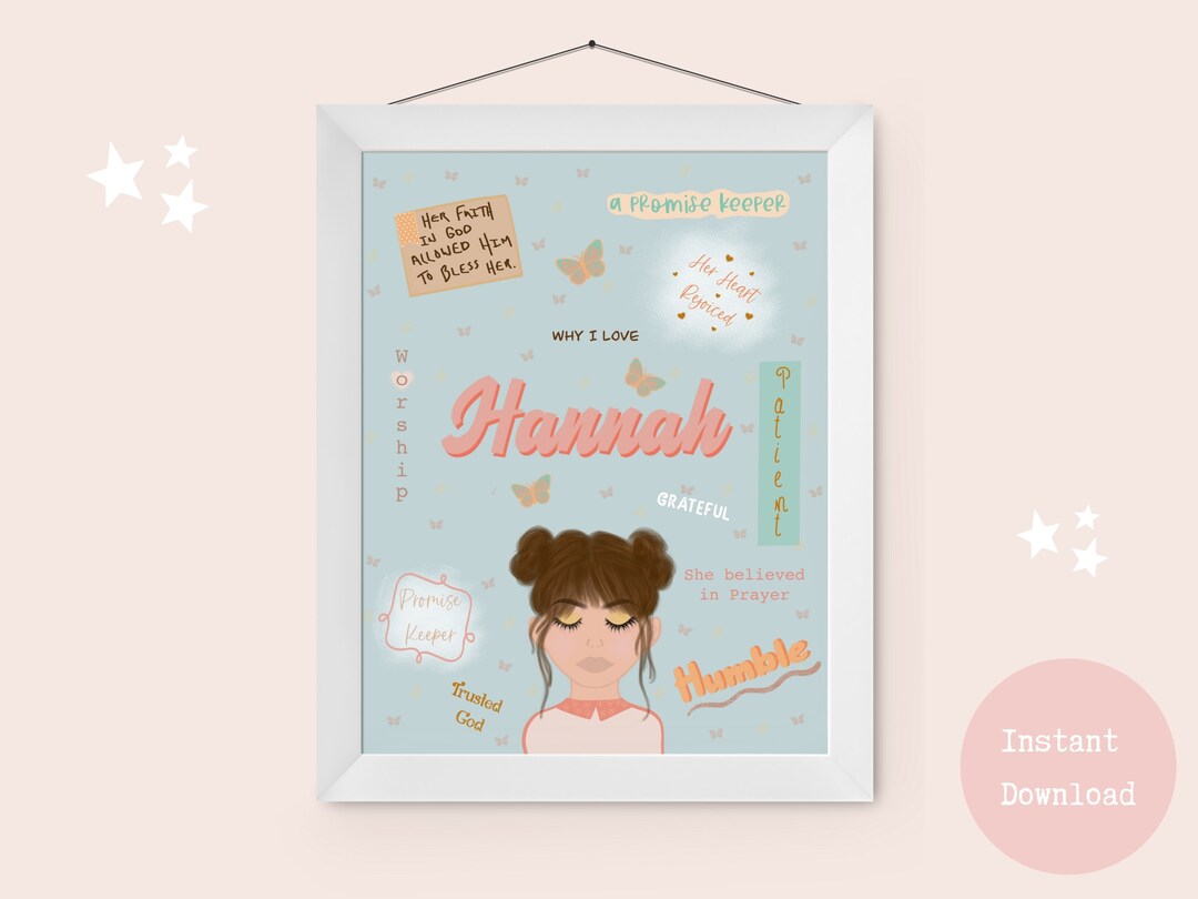 Hannah Women of the Bible Print/wall Art/ Digital Print. - Etsy