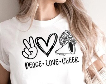 Peace Love Cheer Shirt | Etsy