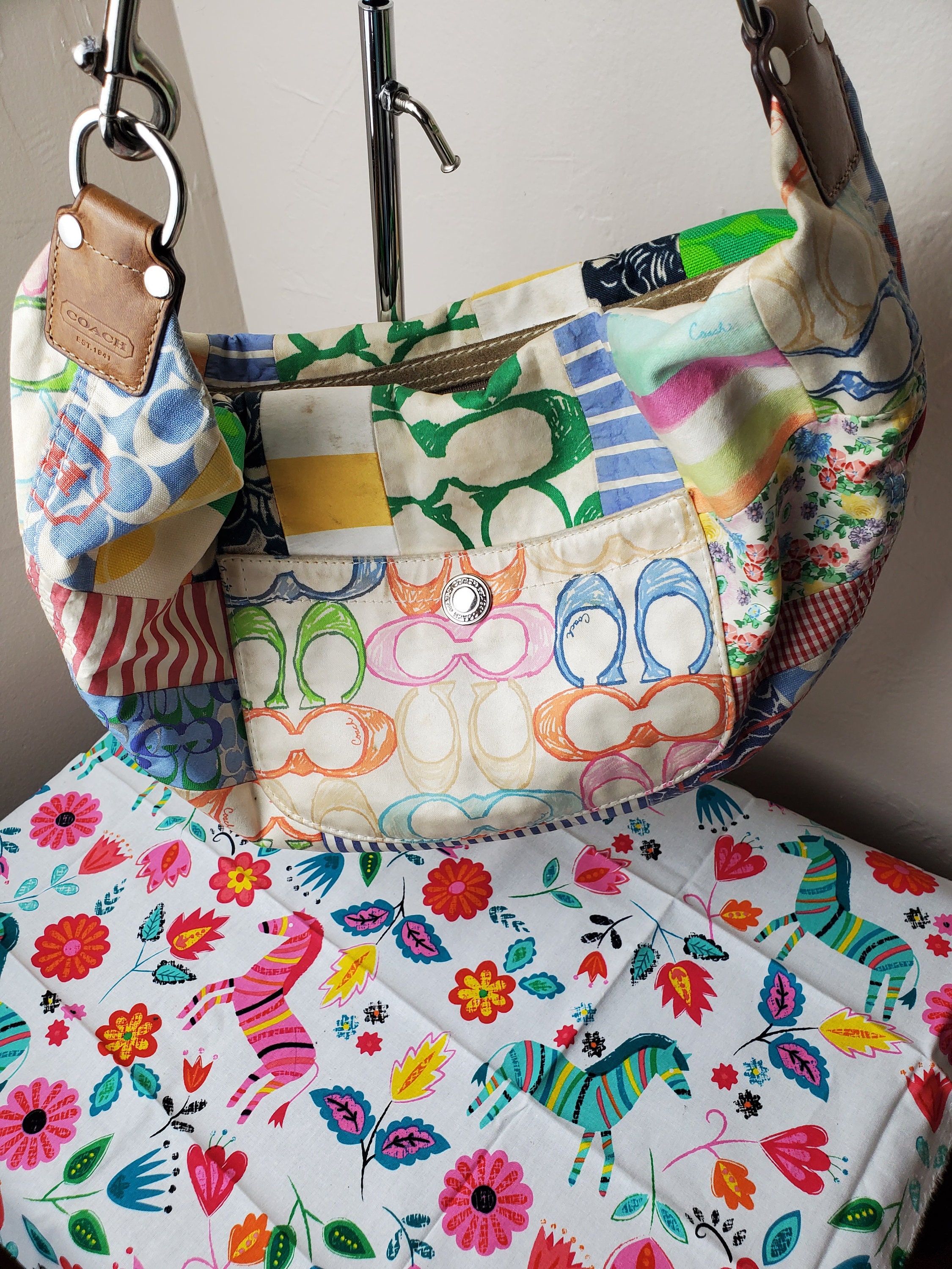 Rainbow Coach Purse - Etsy