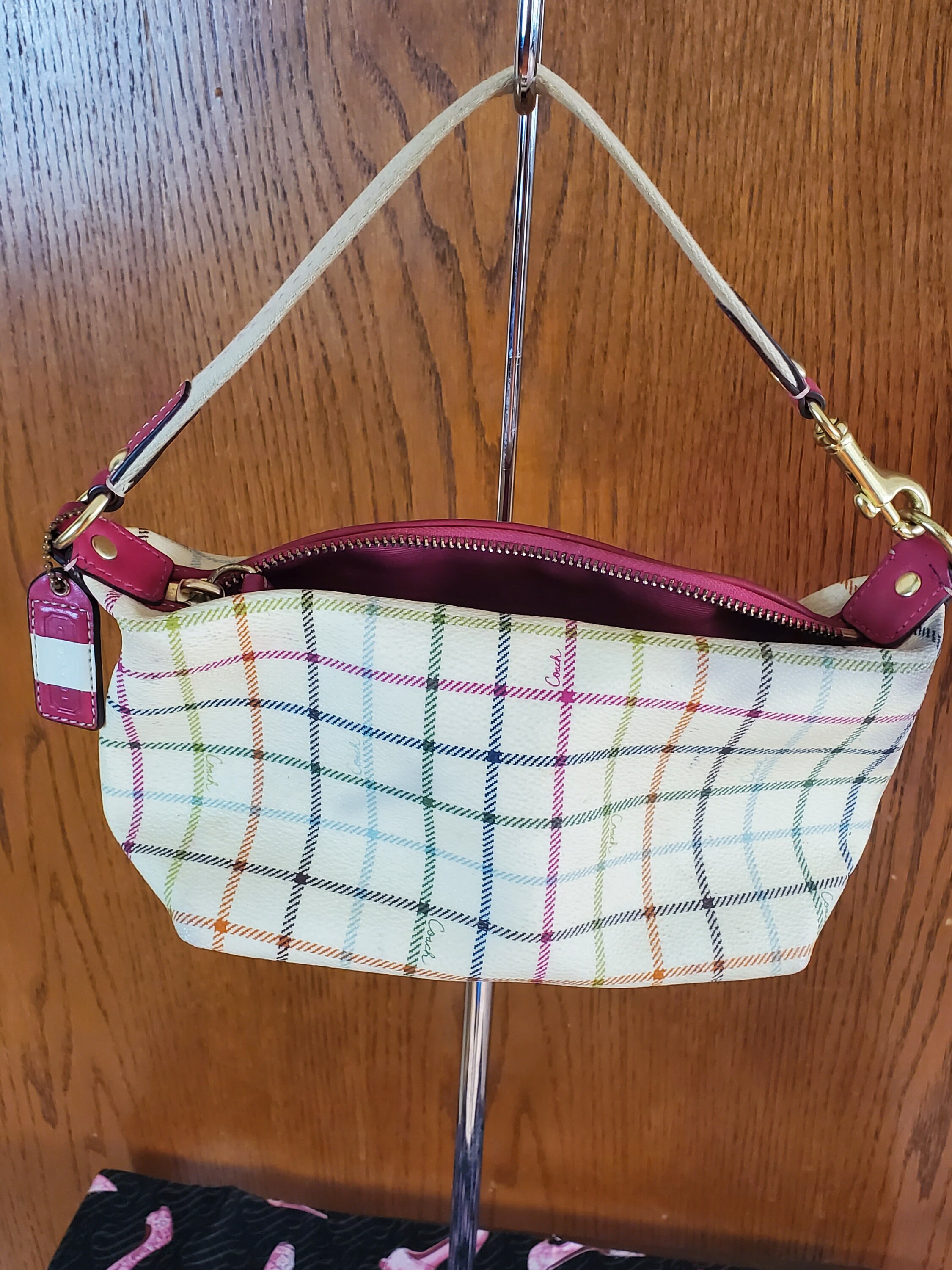 Rare Coach Leather Multicolor Handbag With OG Logo - Etsy