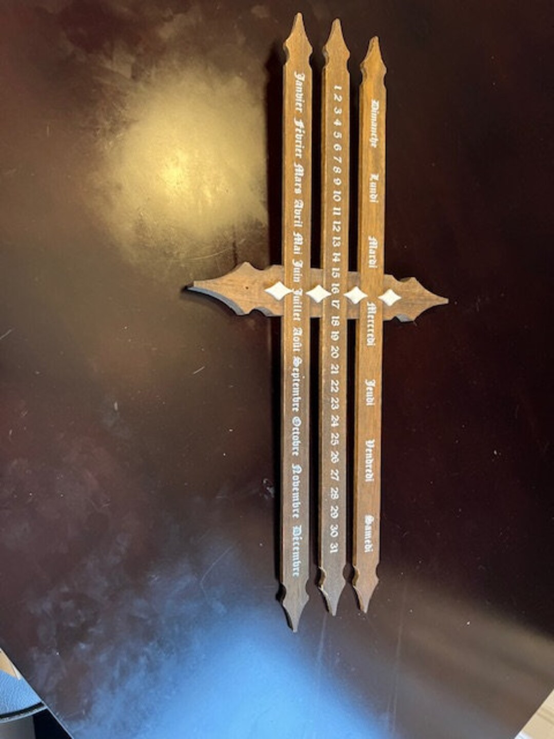 Vintage Half-century Perpetual Calendar in Wood - French - Etsy
