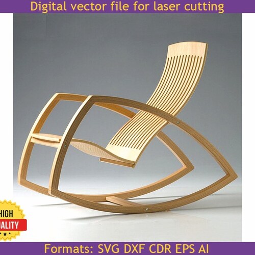 Rocking Chair CNC Interior Furniture Vector Graphics DXF for - Etsy