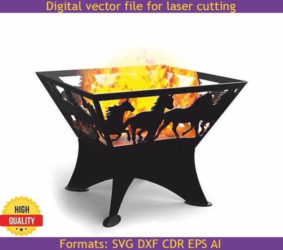 Portable Fire Pit. Laser Cut Files DXF CDR Vector Plans - Etsy Canada