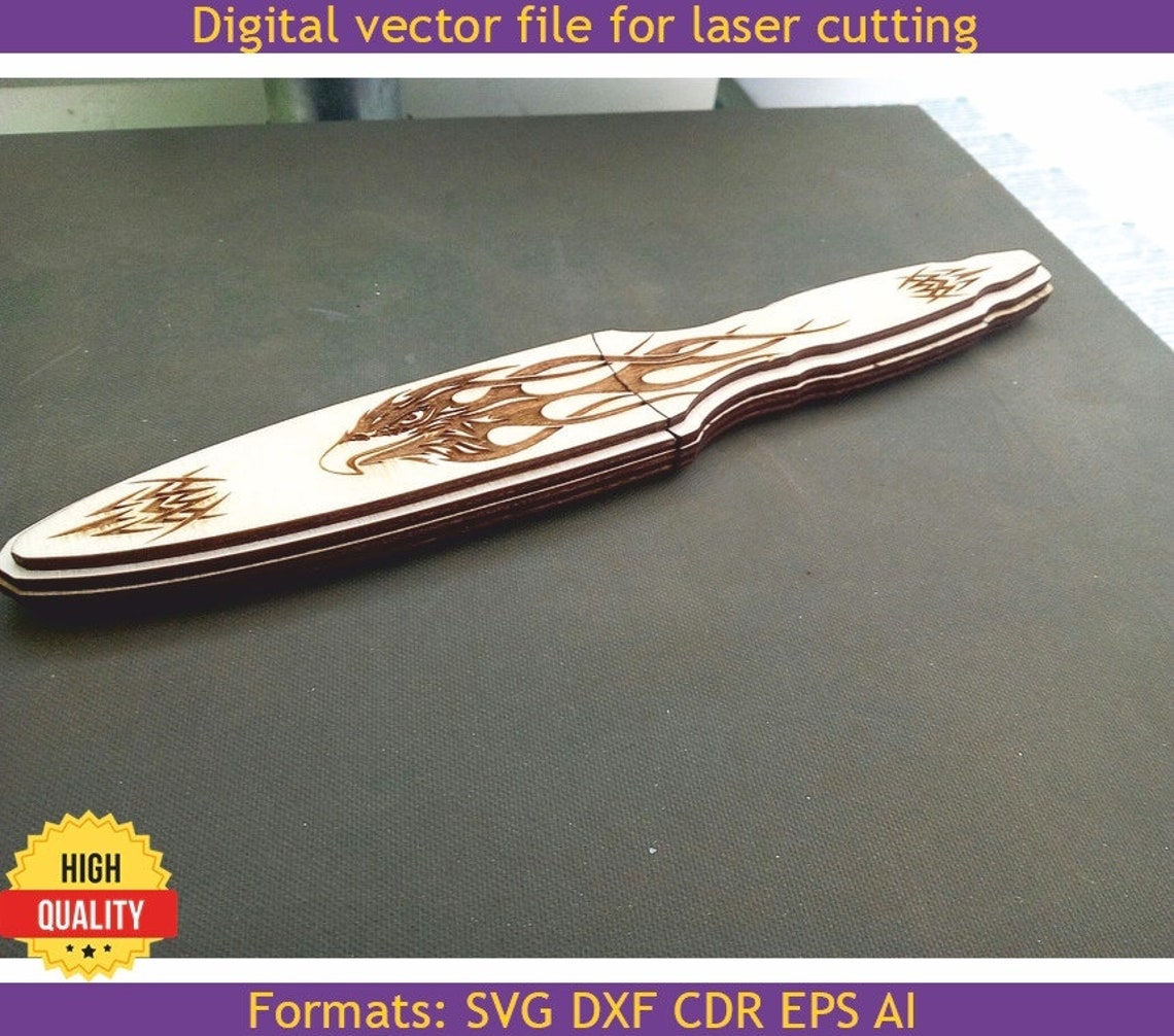 Knife. Laser Cut Files SVG DXF CDR Vector Plans, Files Instant Download ...