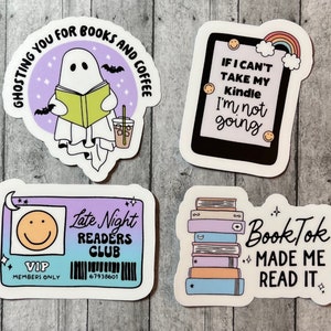 Late Night Readers Club Sticker, Water Bottle Sticker, Kindle Sticker ...