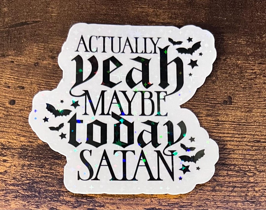 Cute Funny Black Bat Sticker, Water Bottle Sticker, Kindle Sticker ...