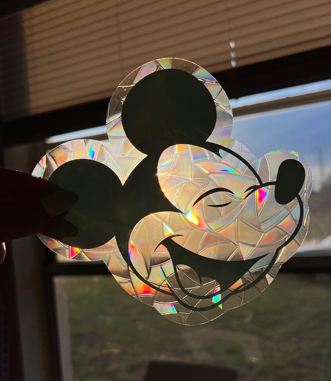 Magic Mouse Suncatcher, Rainbow Window Cling, Window Cling Sticker ...