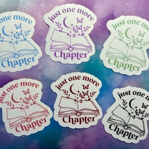 Just One More Chapter Sticker, Water Bottle Sticker, Kindle Sticker ...