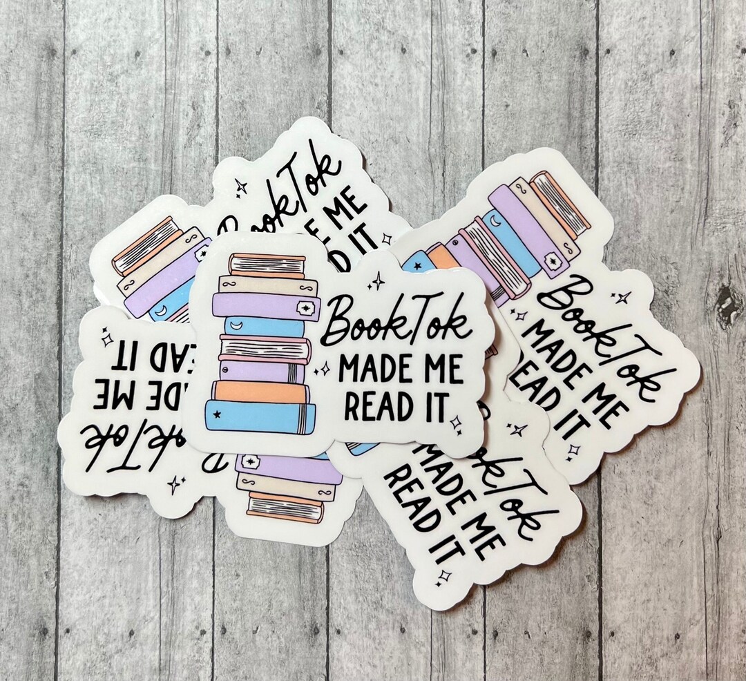 Booktok Made Me Read It Sticker, Water Bottle Sticker, Kindle Sticker ...