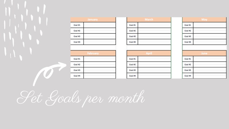 Monthly Calendar for Goals in 2021 - Etsy