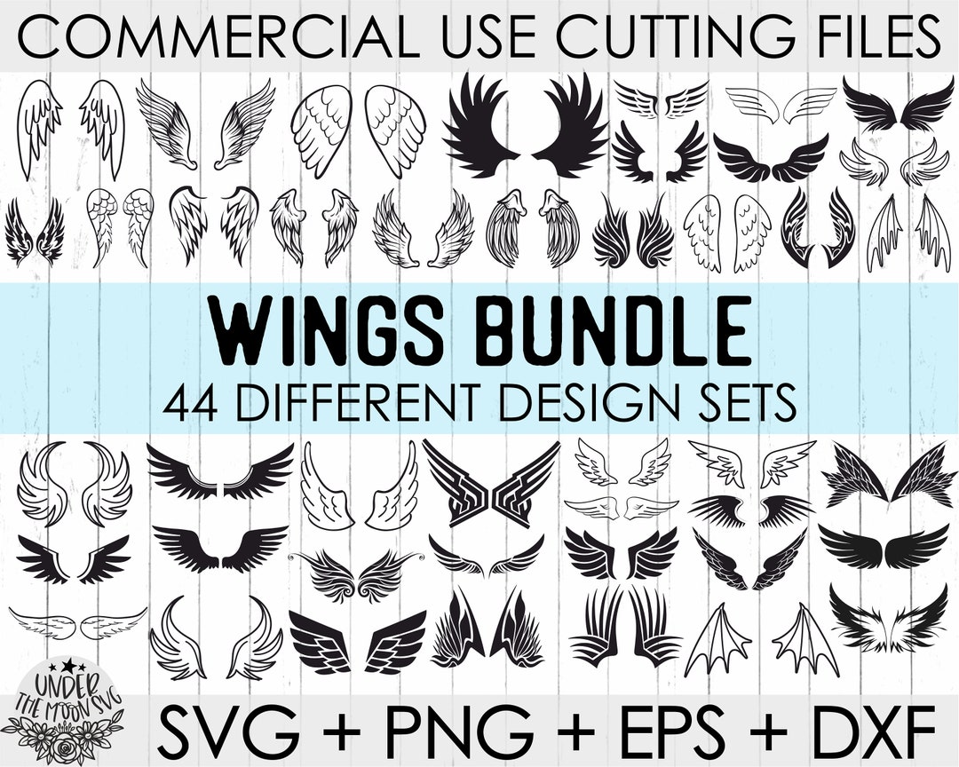 Wings Svg Bundle,angel Wings,wings Cut File,wing Svg,angel Svg,svg ...