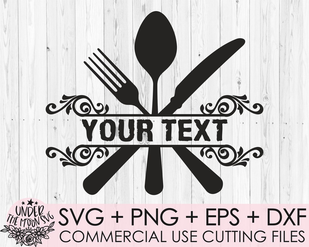 Kitchen Split Frame SVG / Kitchen Monogram Svg / Flourish Kitchen SVG ...