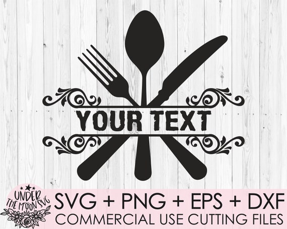 Kitchen Split Frame SVG / Kitchen Monogram Svg / Flourish - Etsy