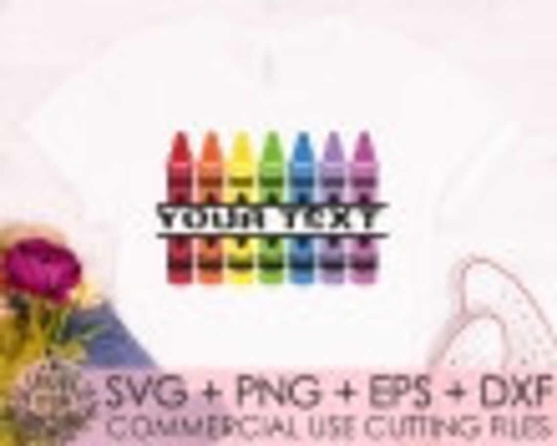 Crayon Split Monogram SVG / Crayons SVG / Crayon Svg / School | Etsy