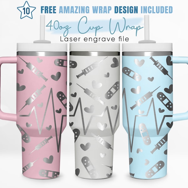 Nurse 40 Oz Laser Wrap - Etsy