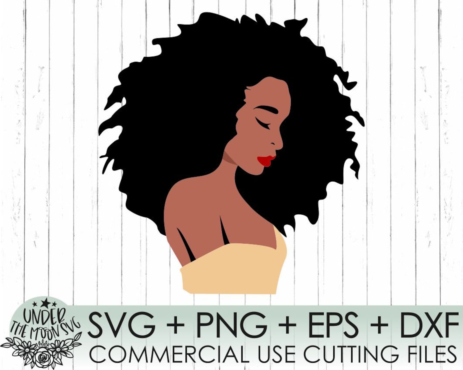 Afro Woman Svg Afro Girl Silhouette Svg Black Girl Svgblack - Etsy