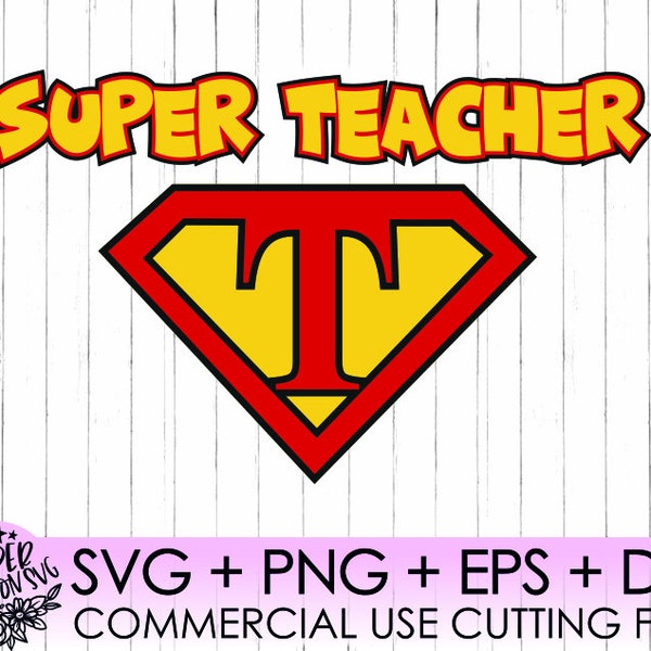 Superhero Teacher Svg - Etsy