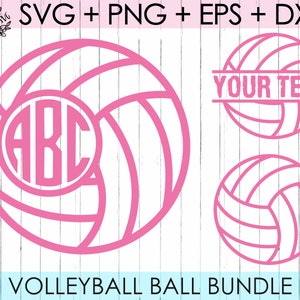 Volleyball SVG / Volleyball Frames SVG / Volleyball Monogram SVG ...
