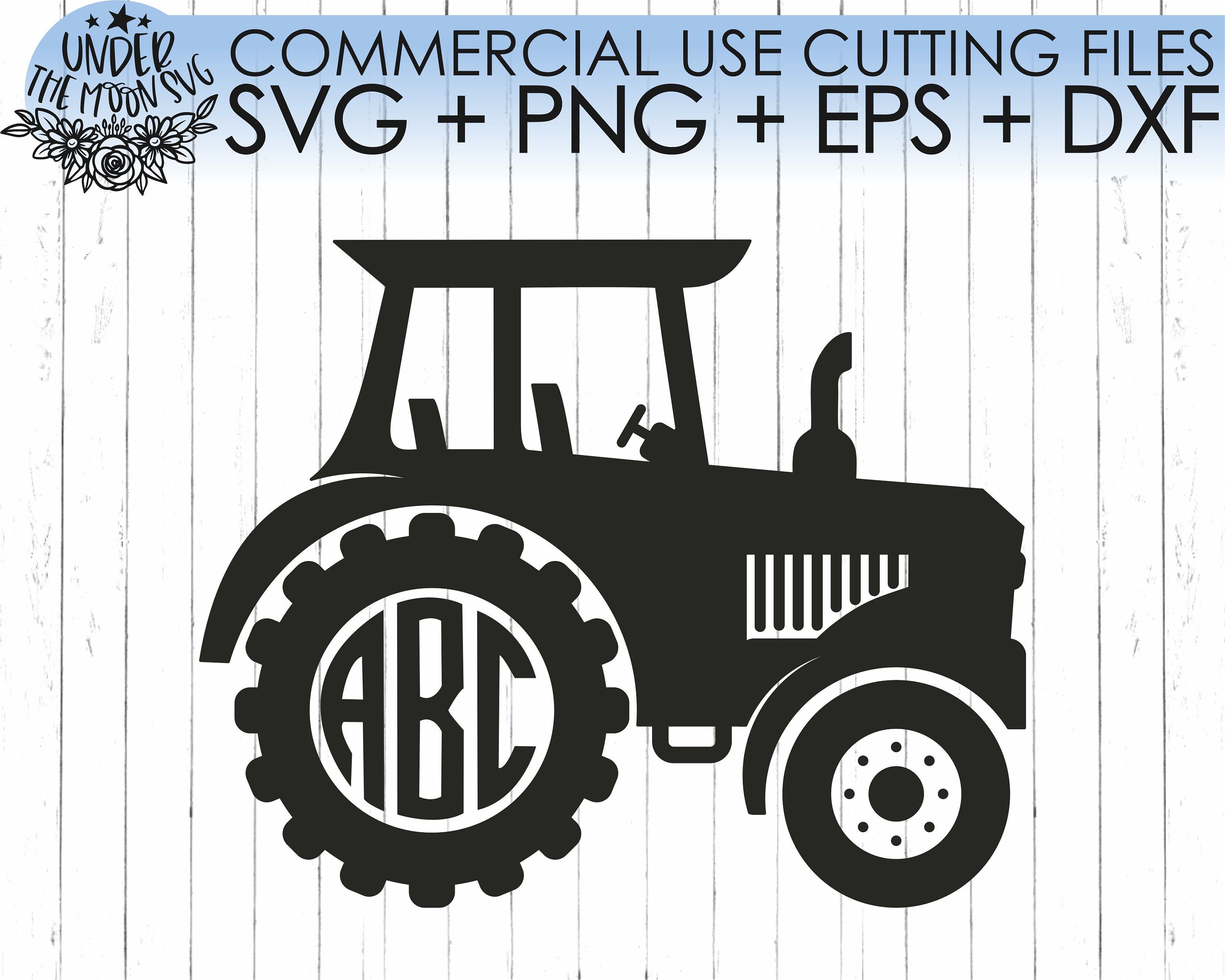 Farm Tractor Monogram SVG Cut File / Farm Life SVG / - Etsy