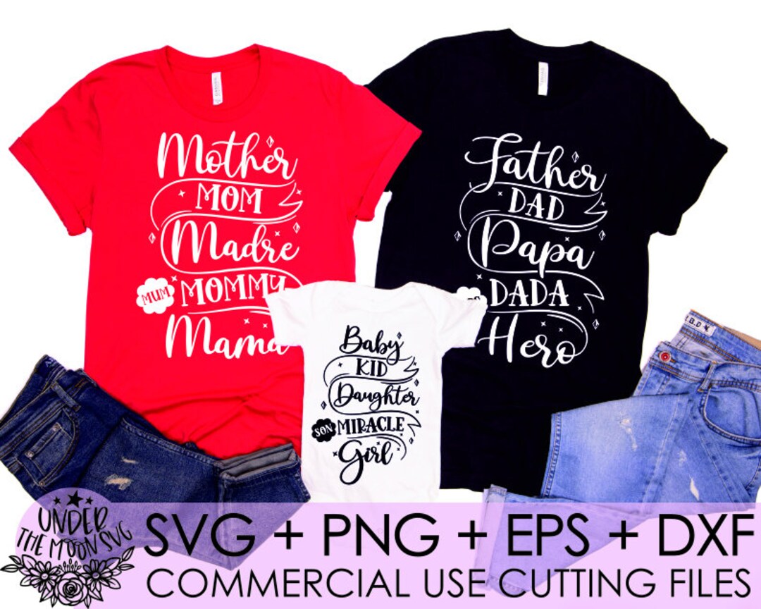 Family Svg, Family Matching Svg, Mom, Mama, Mommy Svg, Father, Dad ...