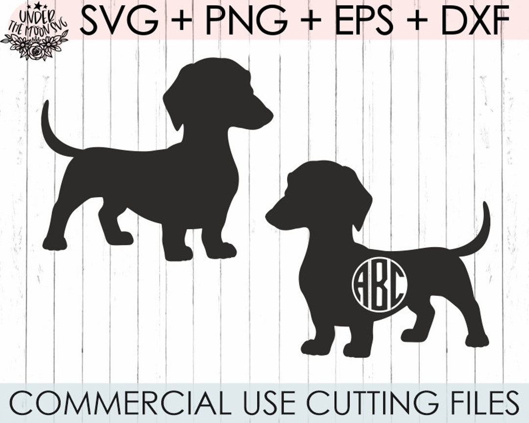 Daschund Svg,weiner Dog SVG File / Monogram SVG / Cutting Template ...