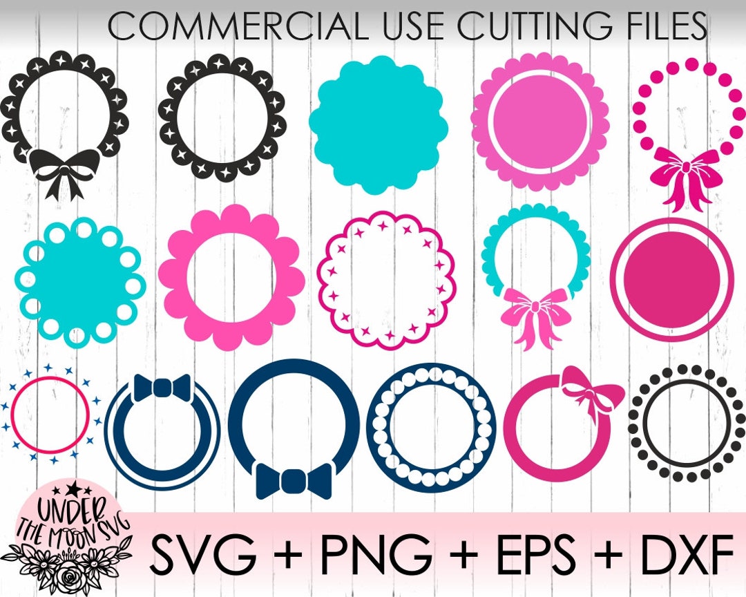 Circle Monogram Frame Svg, Monogram Frames Svg, Monogram Frame Svg ...