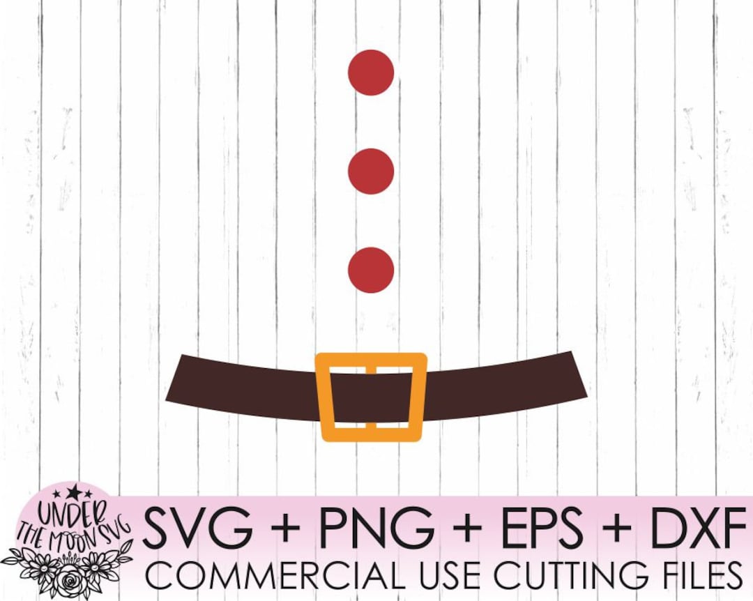 Santa Claus Belt SVG / Christmas Santa Claus Svg/christmas Silhouette ...