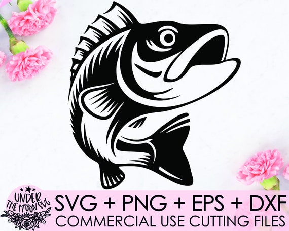 Fishing SVG / Bass Fish SVG / Sea Bass SVG / Bass Fish Cut - Etsy Canada