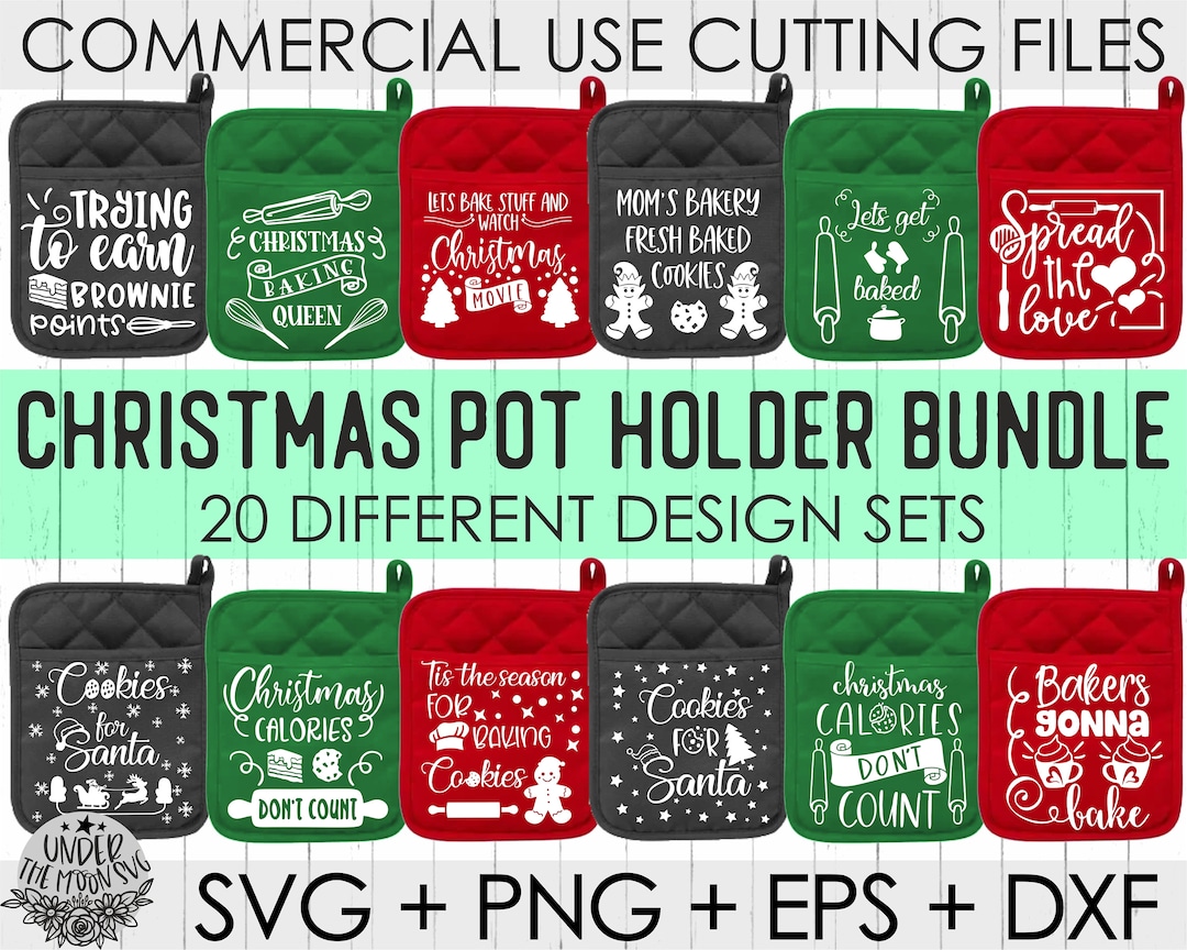 Pot Holder Svg Bundle,pot Holder Svg,christmas Pot Holder Svg,kitchen ...