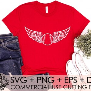 Baseball With Wings SVG File / Fastpitch Baseball Svg / Svg, Png, Dxf ...