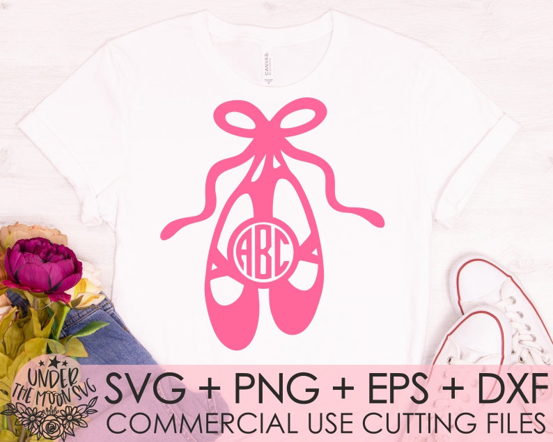 Ballet SVG / Ballet Shoe Monogram SVG / Ballet Svg Files, Ballerina SVG ...