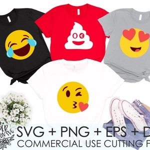 Emoji SVG Collection Emoji DXF Emoji Clipart Svg Files for Silhouette ...
