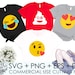 Emoji SVG Collection Emoji DXF Emoji Clipart Svg Files for Silhouette ...