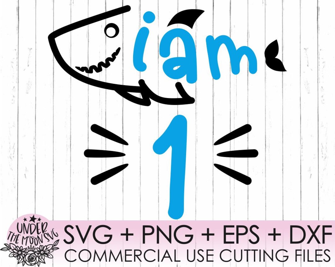 Shark 1st Birthday Svg, Birthday Shark Svg , Baby Girl First Birthday ...