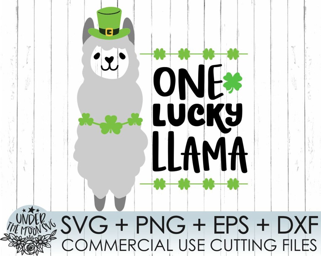 St. Patrick's Day Svg, Llama Svg,luck Lama Svg Llama With Shamrocks Svg ...