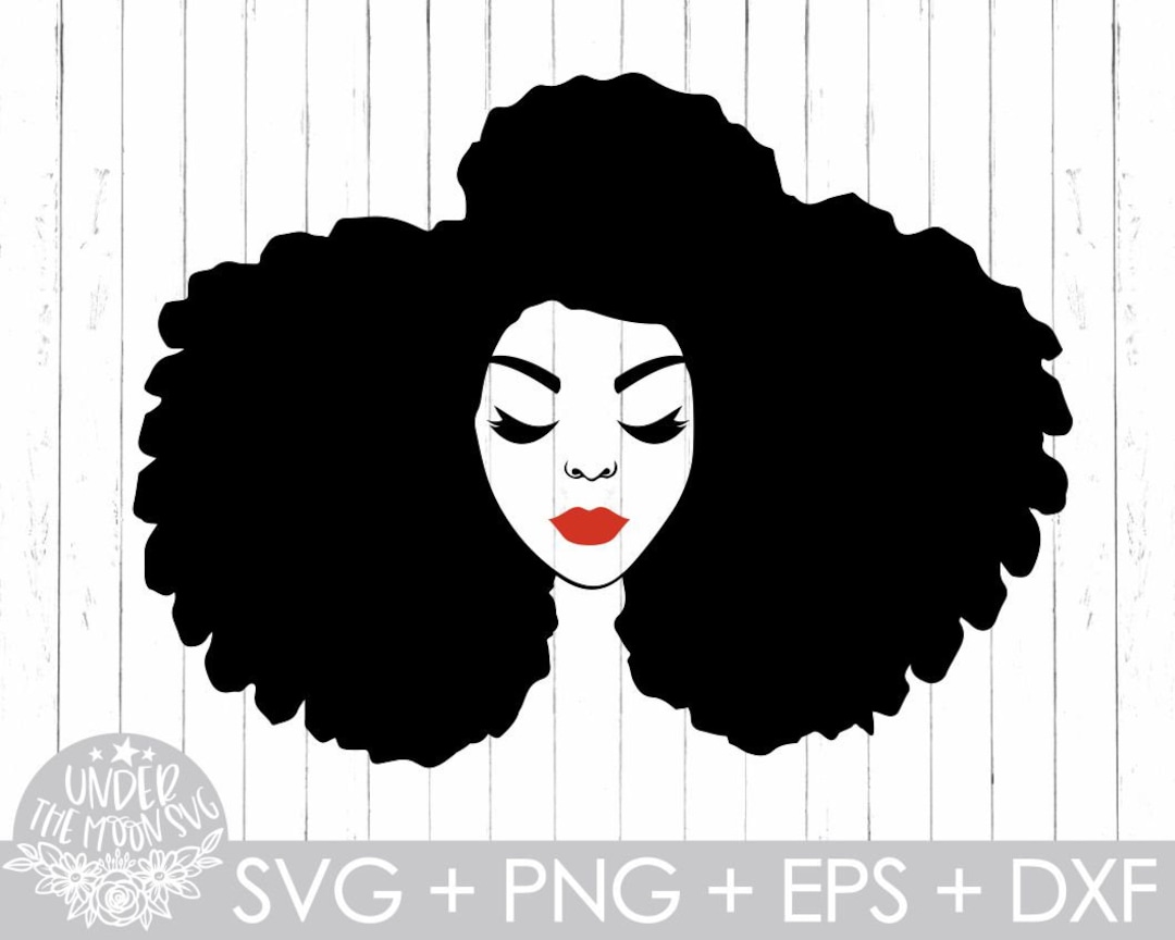 Afro Woman Svg, Black Woman Svg,afro Girl Silhouette Svg, Black Girl ...