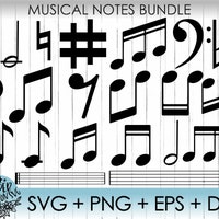 MUSICAL Notes Svg, Musical Notes Clipart, Music Notes Svg Musical Notes ...