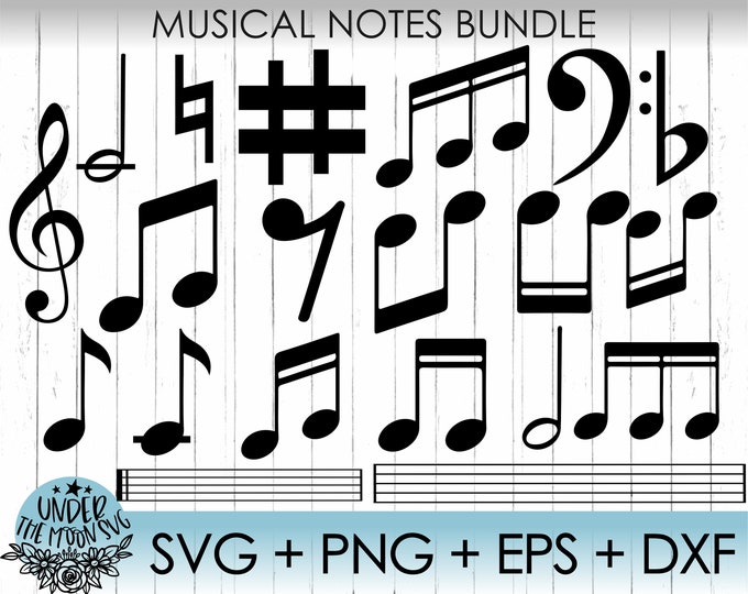 Music Notes SVG, Music Note SVG Bundle, Music Notes Clipart, Music ...