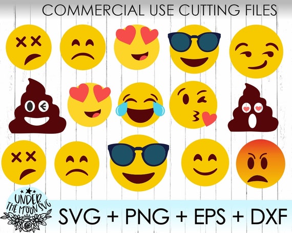 Emoji SVG Collection Emoji DXF Emoji Clipart Svg Files | Etsy