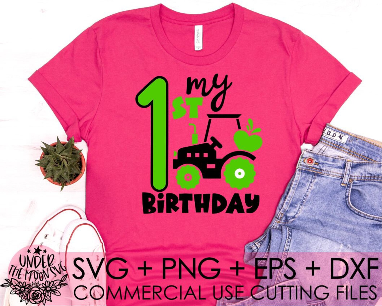 Tractor Birthday Svg,1st Birthday Svg, Tractor Birthday Shirt, First ...
