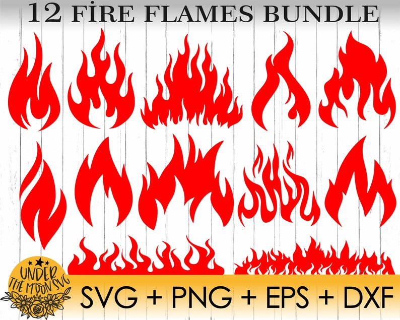 Fire SVG BUNDLE / Fire Clipart / Flames Cricut Files / Fire - Etsy