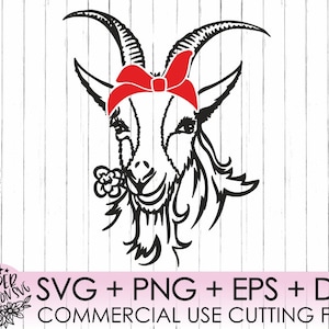 Goat With Bandana Svg / Face SVG File / SVG File Cutting Template ...