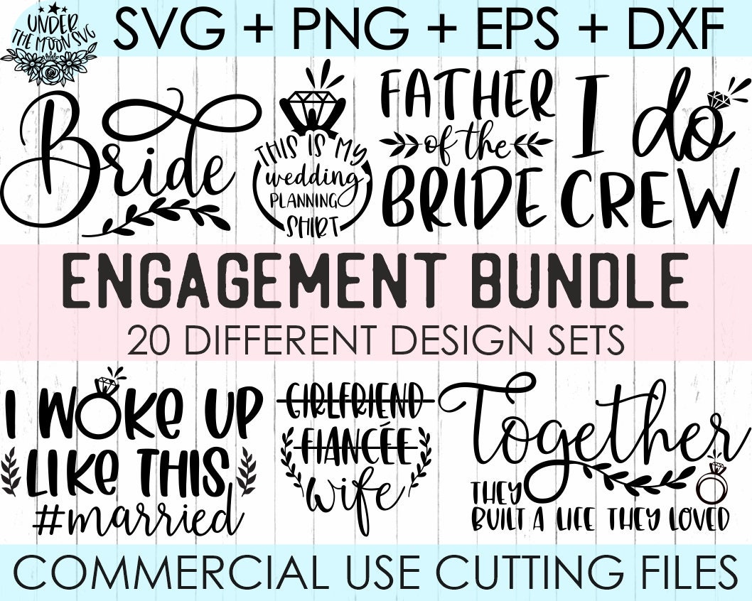 Engagement Bundle Wedding Bundle Wedding Svg Fiance Svg - Etsy