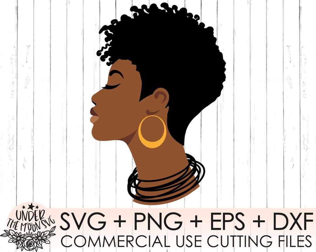 Black Woman Svg , Afro Woman Svg , Black Girl Svg , Afro Hair Svg, Afro ...