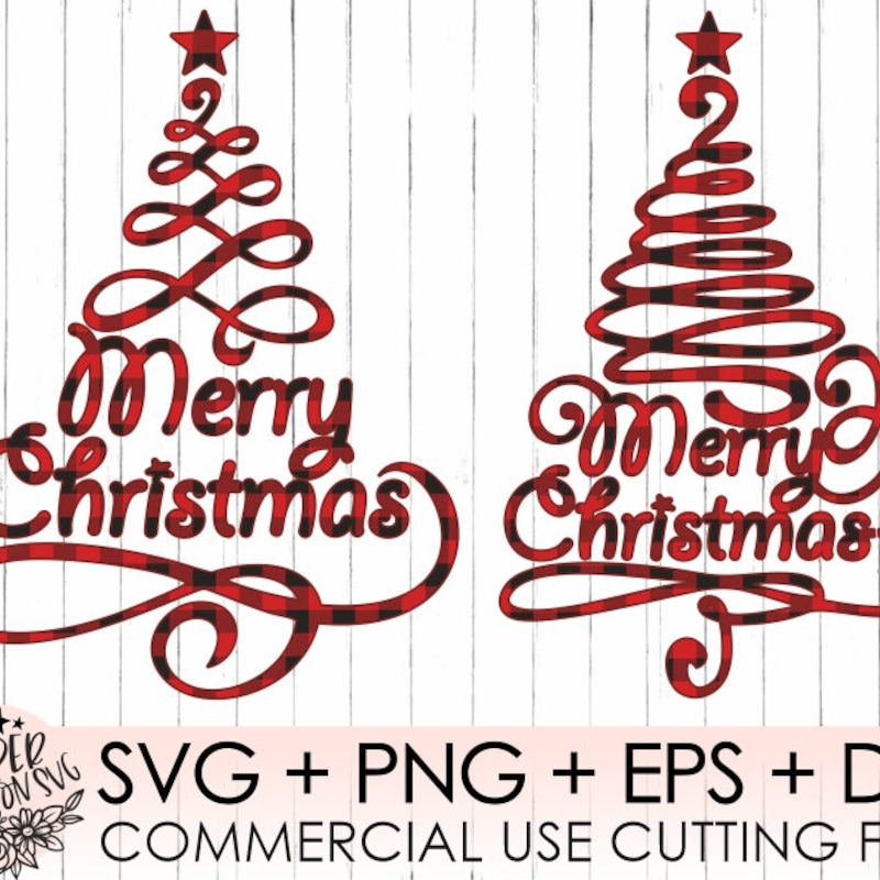 Plaid Christmas Svg - Etsy