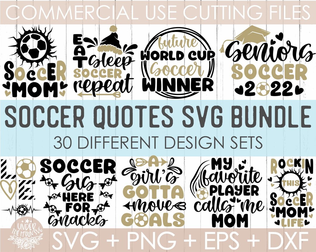 Soccer Mom Svg Bundle, Football Svg, Soccer Player, Soccer Ball, Sport ...