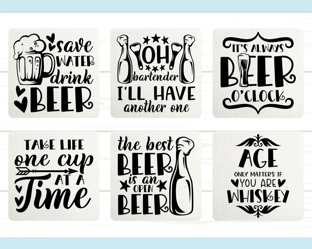 Coaster Svg Bundle,wine Saying Svg,coffee Coaster Svg,drink Coaster Svg ...
