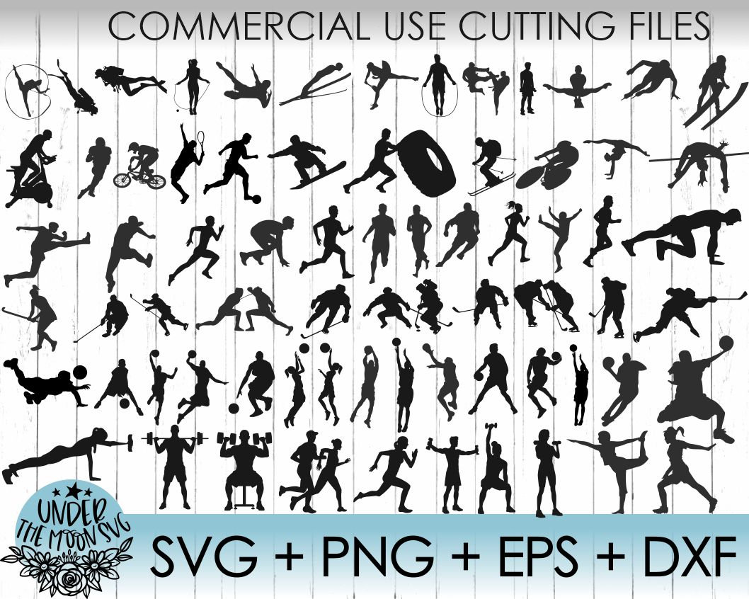 Sport Design Elemetns , Sport SVG Bundle , Sport DXF Cut Files , Sport ...